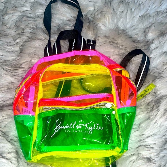 Kendall & Kylie | Bags | Colorfulclear Backpack Y2k Bag Vinyl Backpack ...